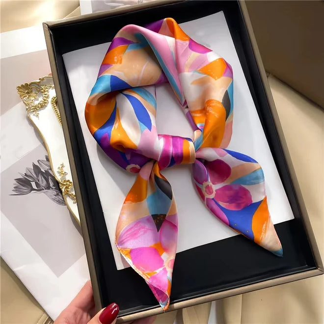 Foulard en Soie Élégant – Carré de Soie Luxe pour Femme